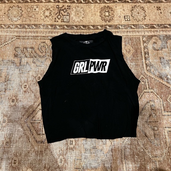 Savage Barbell | Tops | Savage Barbell Womens Girl Power Crop Muscle Tank Size Small Grl Pwr ...